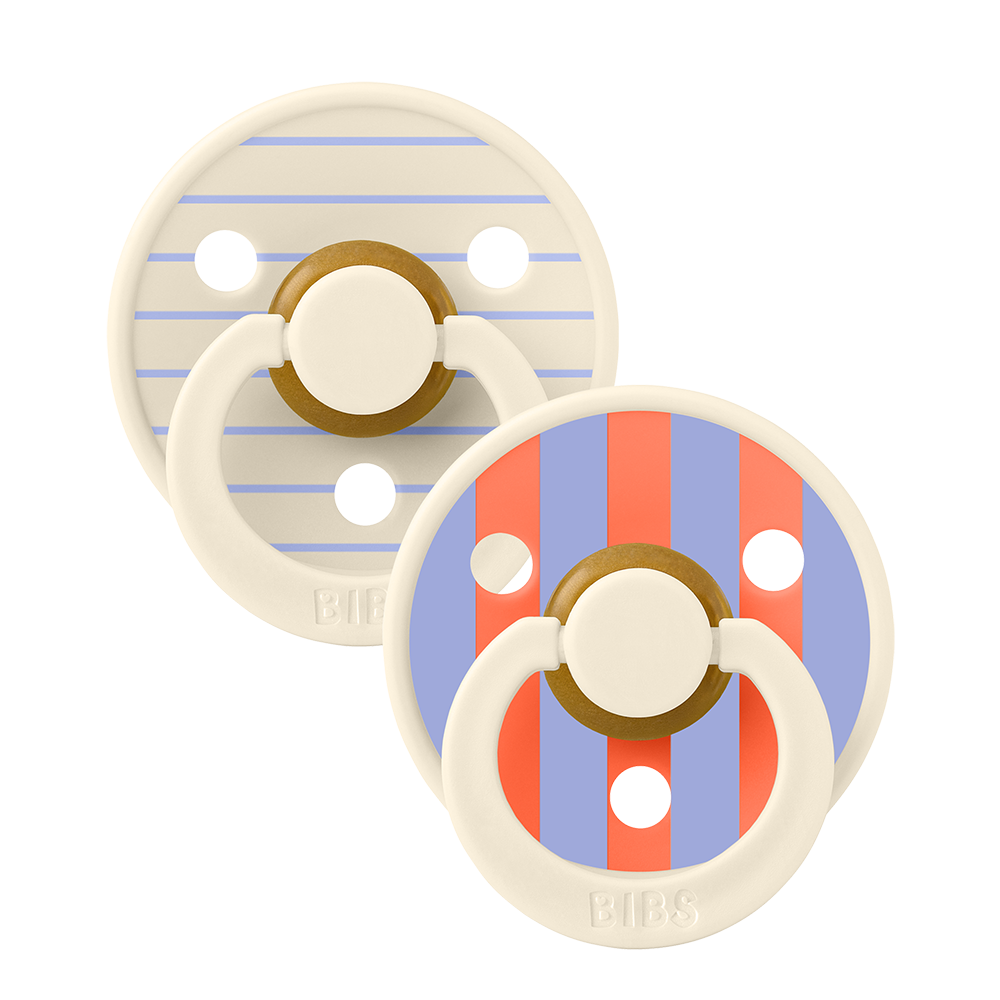 BIBS - Natural Latex Pacifier Studio | Size 1 | 2 Pack | Ivory Hush Mi ...