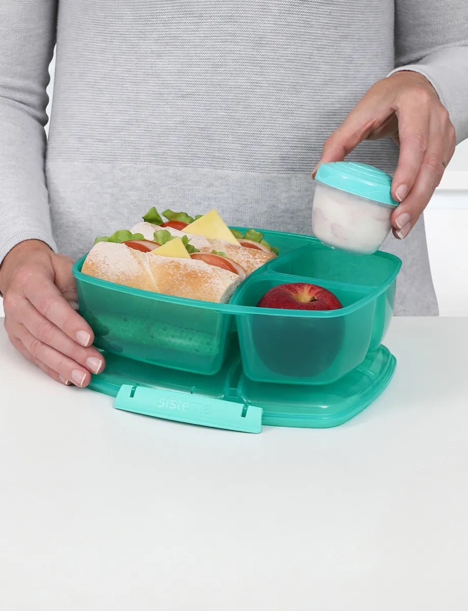 Sistema - 2L Triple Split Lunch with Yogurt Pot – BambiniJO