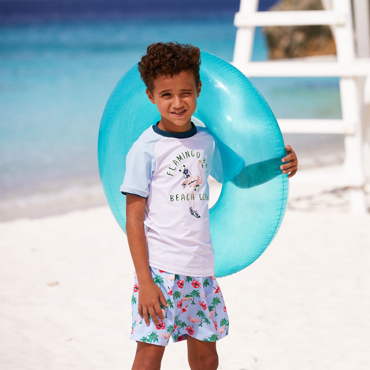 Sunuva - Swim Shorts - Blue Flamingo | BambiniJO