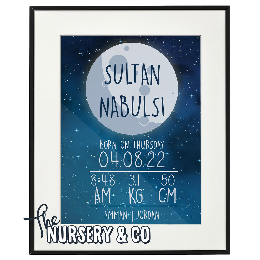 Buy Customized Birth Certificate Frame | Moon 2 | BambiniJO | Amman ...